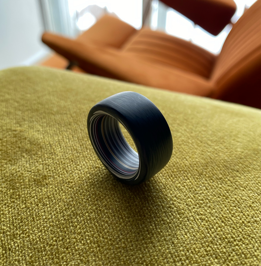Unique handmade tire tread rings. Mens rings. Titanium rings – Racerings